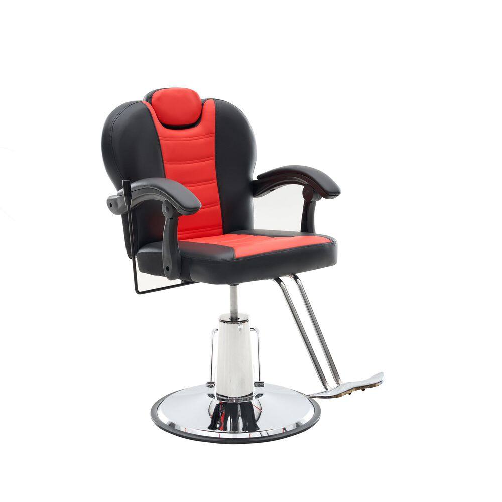 PU Leather 102°-140° Reclining Barber Chairs Heavy Duty Hydraulic Pump ...