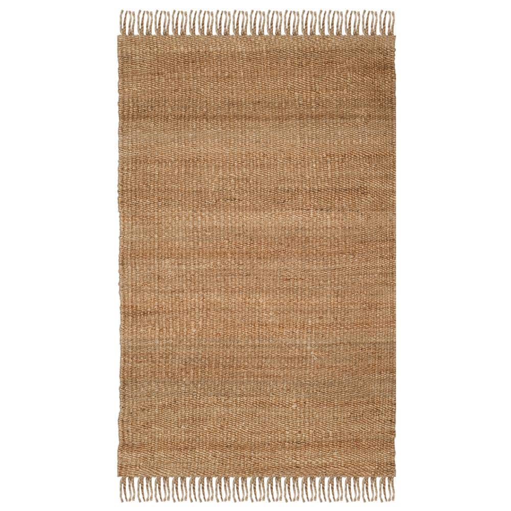 SAFAVIEH Natural Fiber Beige Doormat 3 ft. x 4 ft. Gradient Solid Color ...