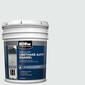 5 gal. #PWN-27 Blue Opal Urethane Alkyd Semi-Gloss Enamel Interior ...