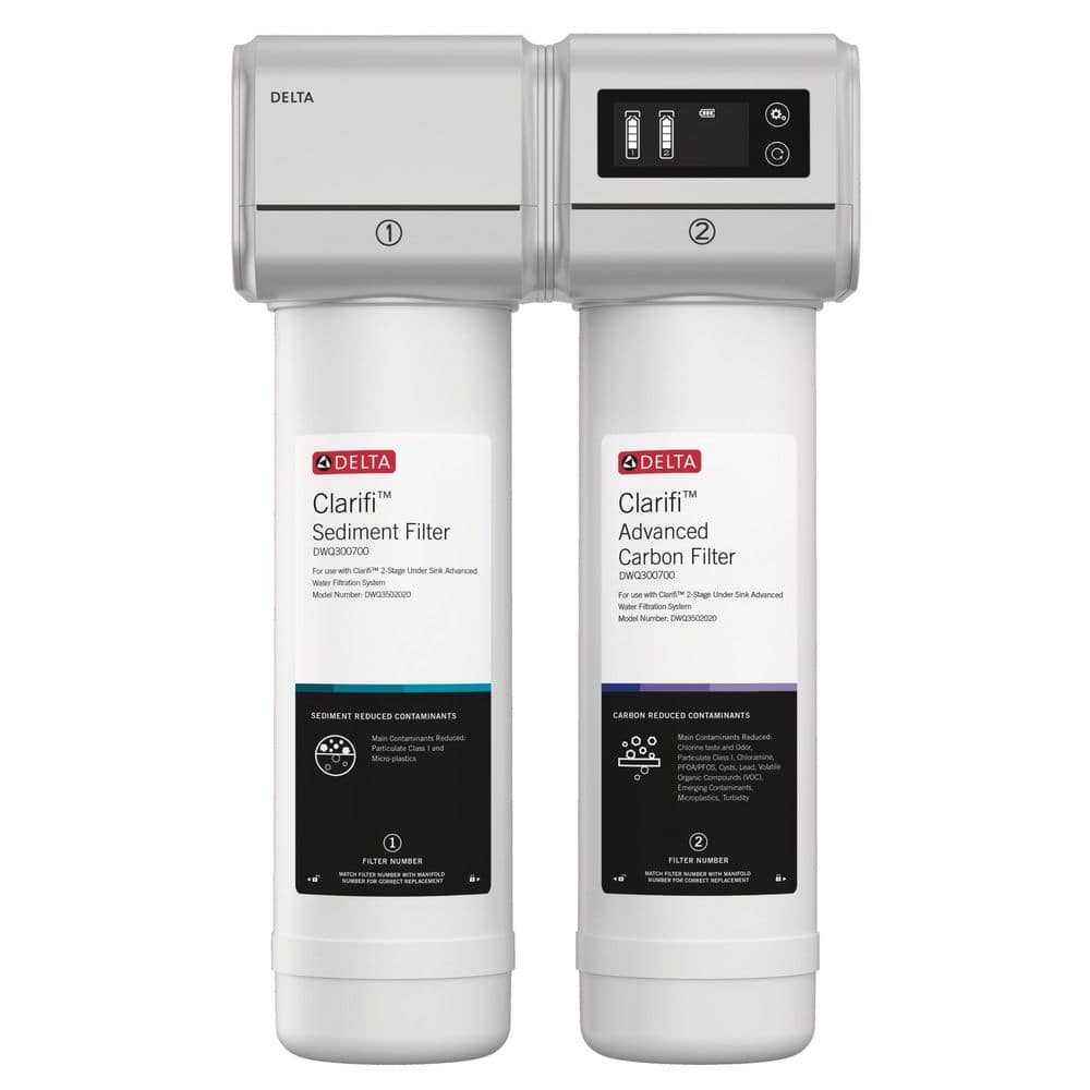 Delta Clarifi 2-Stage Under Sink Advanced Water Filtration System ...