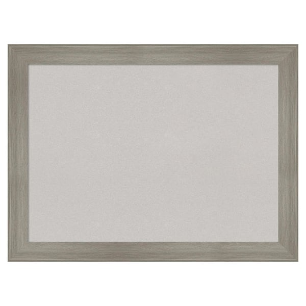 Amanti Art Grand Greywash Narrow 32 in. x 24 in., Poly Framed Grey Cork ...