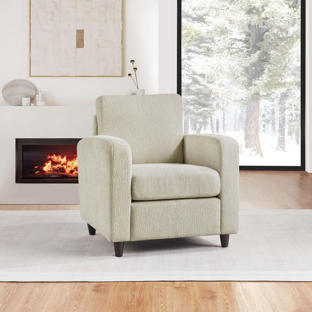 OSP Home Furnishings Venus Club Chair in Cream Fabric and Medium ...