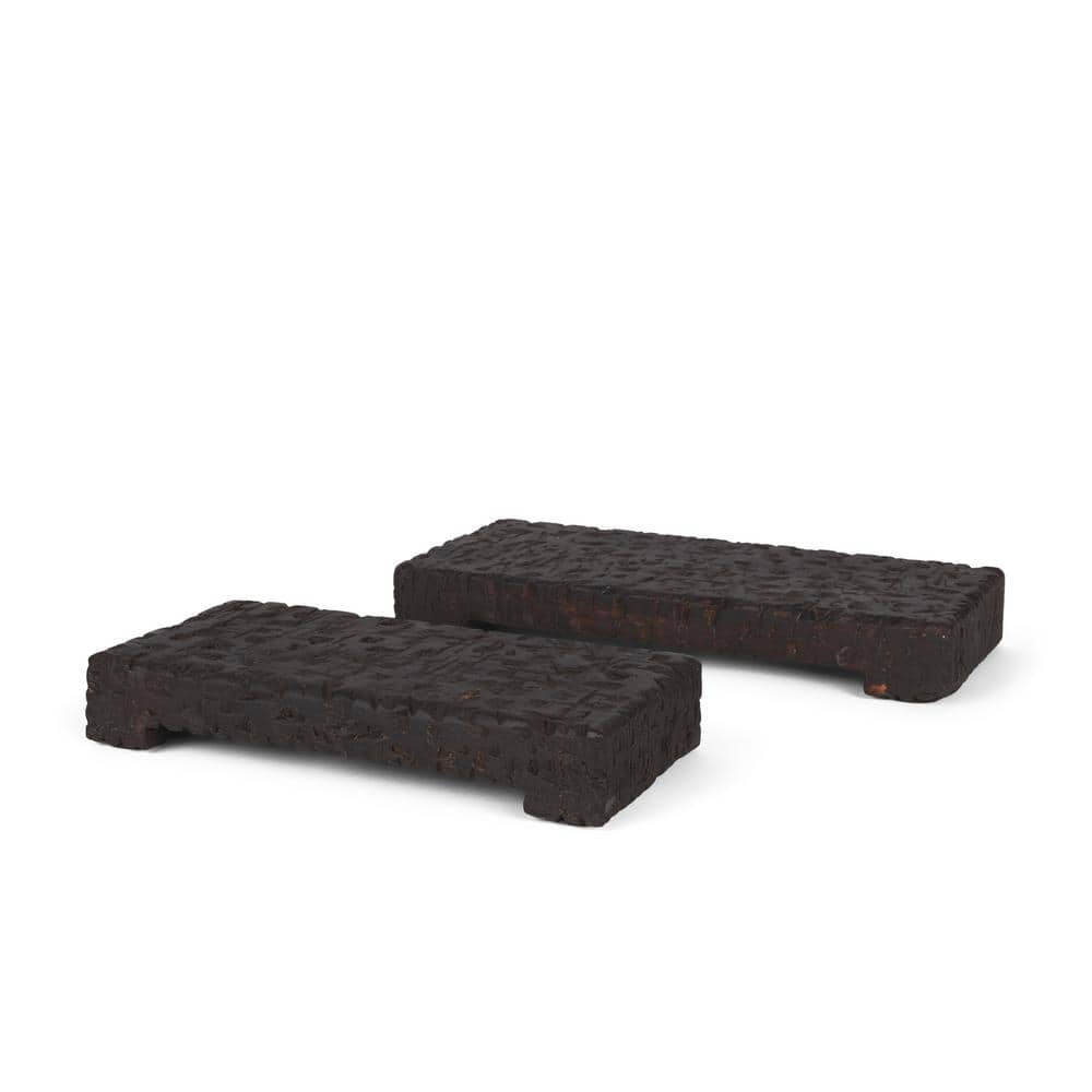 Mercana Shira Reclaimed Dark Brown Wooden Riser (Set of 2) 70500 - The ...
