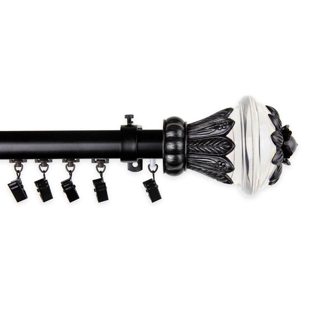 Rod Desyne 86 in. - 120 in. Telescoping Traverse Curtain Rod Kit in ...