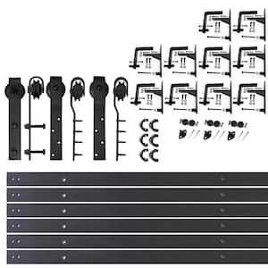 HOMACER 12 ft./144 in. Black Rustic Inverted Bent Triple Track Bypass ...