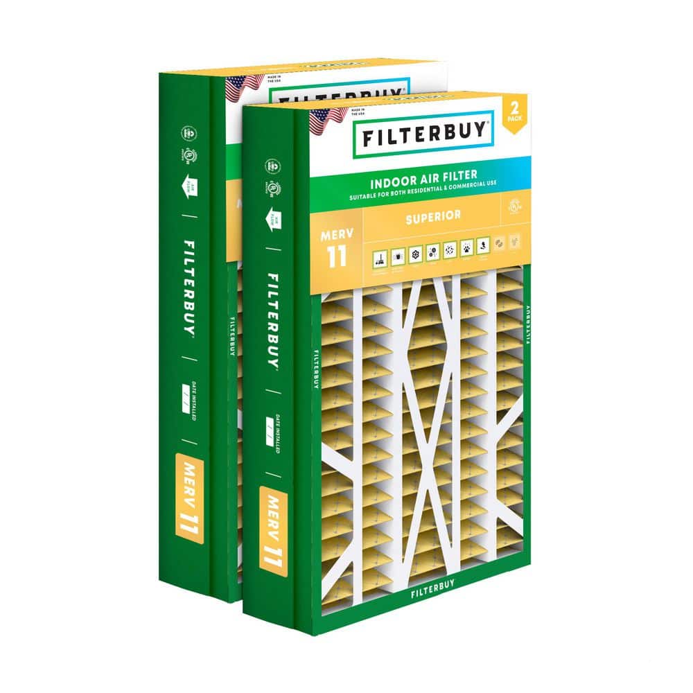 Filterbuy 14.5 in. x 27 in. x 5 in. MERV 11 (FPR 7) Allergen Defense ...
