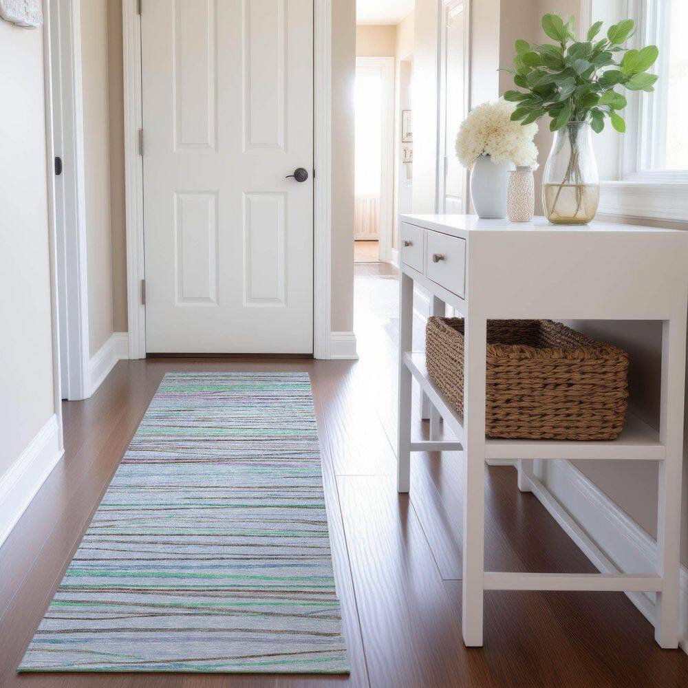 Addison Rugs Mayfield Premium Machine Washable Abstract AMF1603 Sky 2 ...