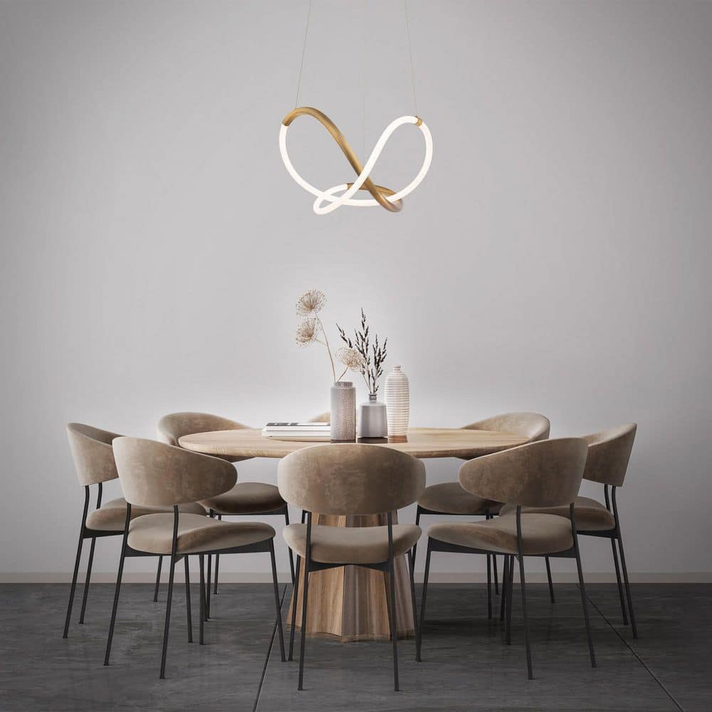 WAC Lighting Solo 24 in. 1-Light Dimmable Integrated LED Aged Brass ...