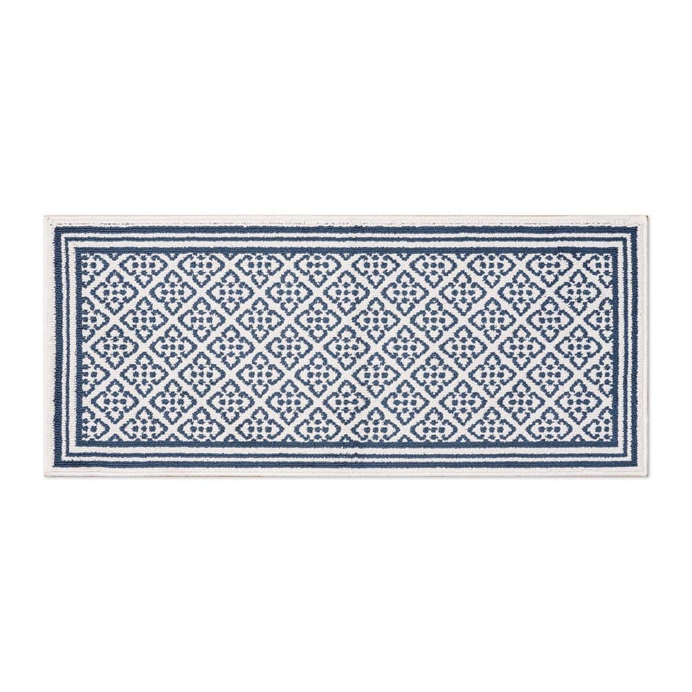 Laura Ashley Isla 2-Tone Dusty Navy/Ivory 2 ft. x 5 ft. Tufted ...