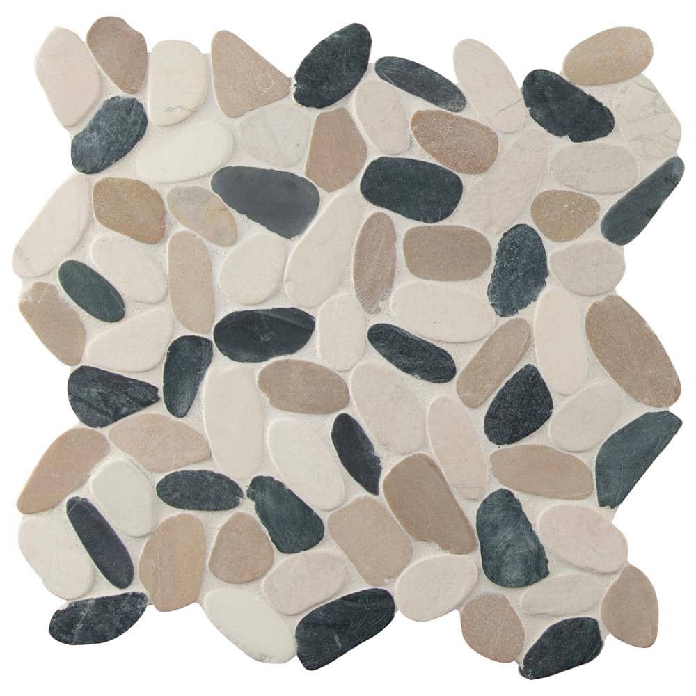 MSI Take Home Tile Sample - Metropolitan Pebble 4 in. x 4 in. Tumbled ...