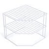 Smart Design 3-Tier Kitchen Corner Shelf Rack - 9 x 8 in. - White ...