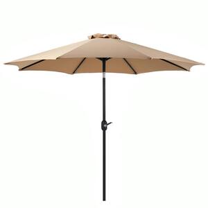 7.5 ft. Aluminum Outdoor Market Umbrella, Sun Shade with 6-Ribs ...