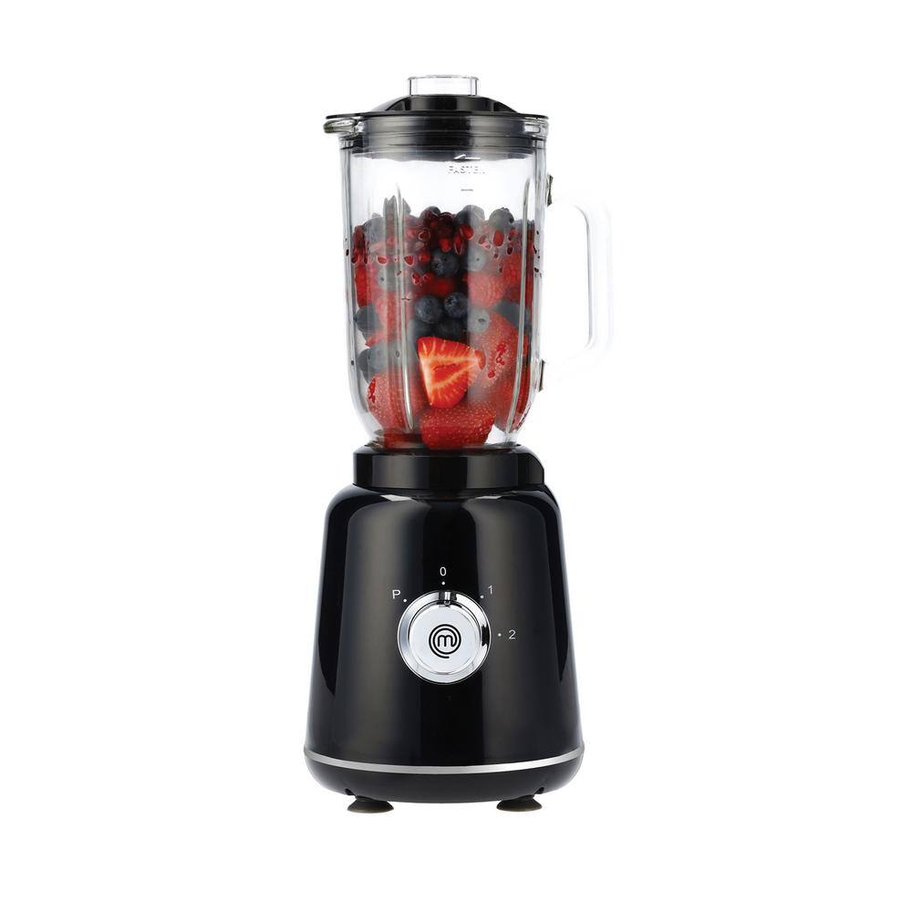 MasterChef 35.2 oz 2-Speed Black Table Blender with Glass Pitcher ...