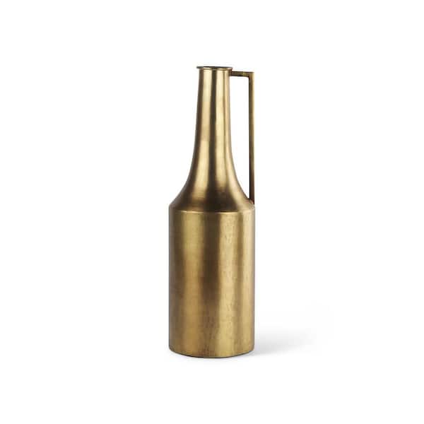 Mercana Aubrey Medium 18.0H Gold Iron Jug Vase 69855 - The Home Depot