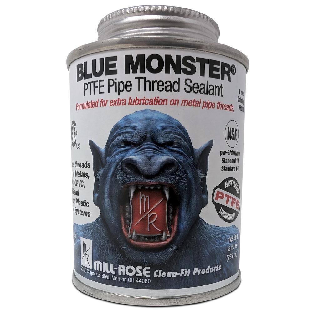 Blue Monster 8 oz. PTFE Pipe Thread Sealant 76003 - The Home Depot