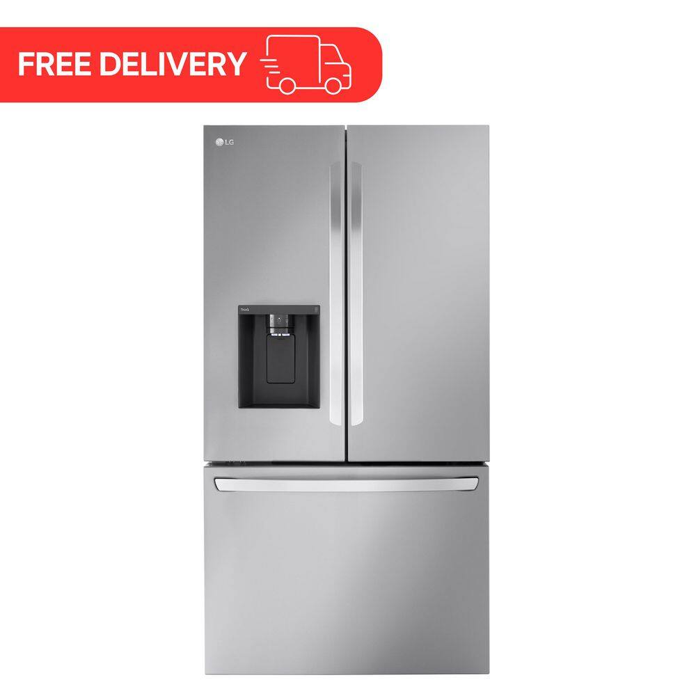 LG 31 cu. ft. SMART Standard Depth MAX French Door Refrigerator with ...