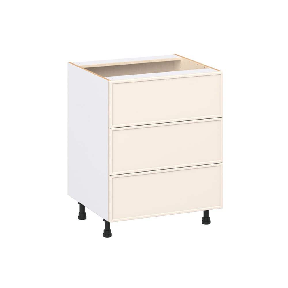 J COLLECTION Fairview 27 in. Wx24 in. D x 34.5 in. H Assembled Slim Shaker Drawer Base Kitchen ...