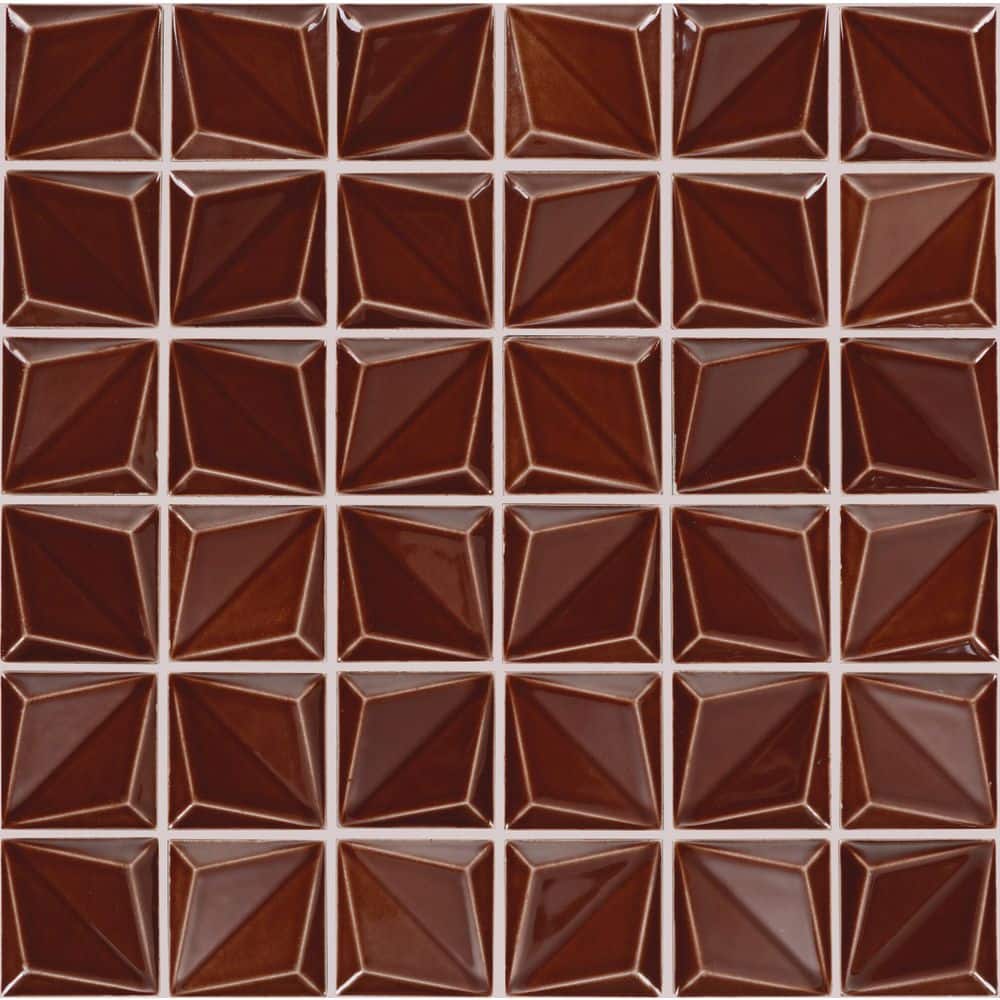 Daltile Artefino Vintage Saffron 12 in. x 12 in. Glossy Porcelain ...