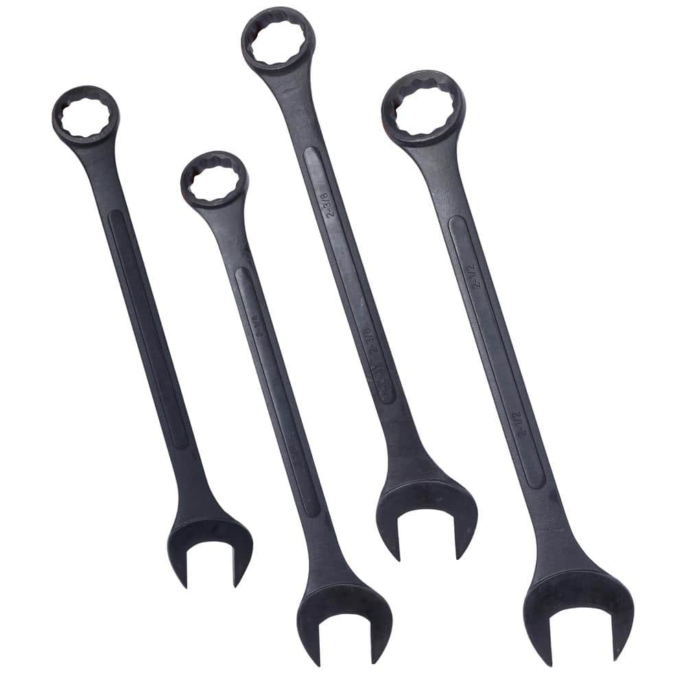 Flynama 4-Piece Jumbo Combination Wrench Set Extra Large, Storage Bag ...