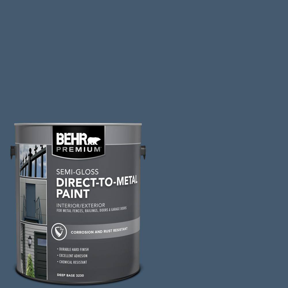 BEHR PREMIUM 1 gal. #S500-7 Infinite Deep Sea Semi-Gloss Direct to ...