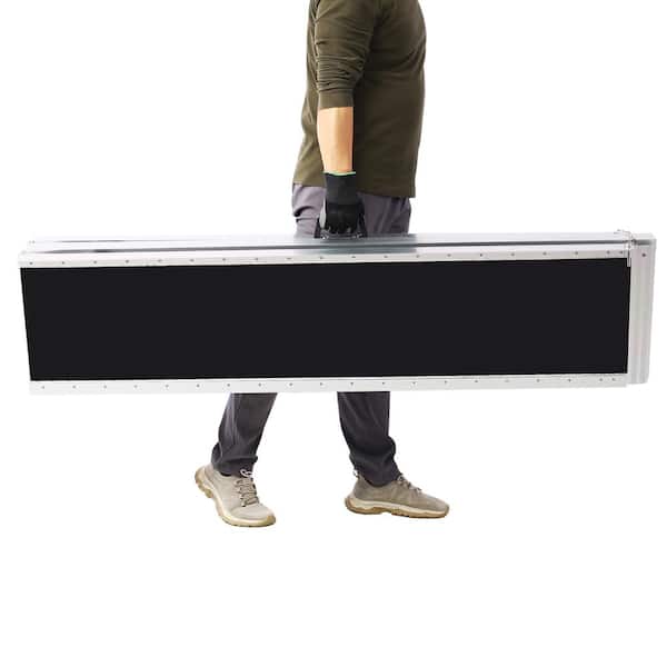 WRIGHTMASTER 10 ft. Adjustable Aluminum Wheelchair Ramp, Non-Skid ...