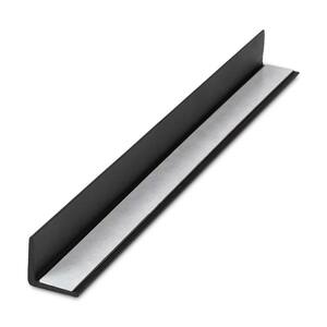 Outwater 1 in. D x 1 in. W x 36 in. L Black Styrene Plastic 90° Even ...