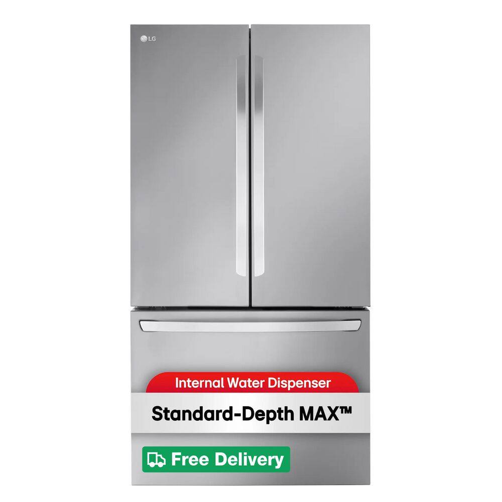LG 32 cu. ft. Smart Standard-Depth MAX French Door Refrigerator with ...