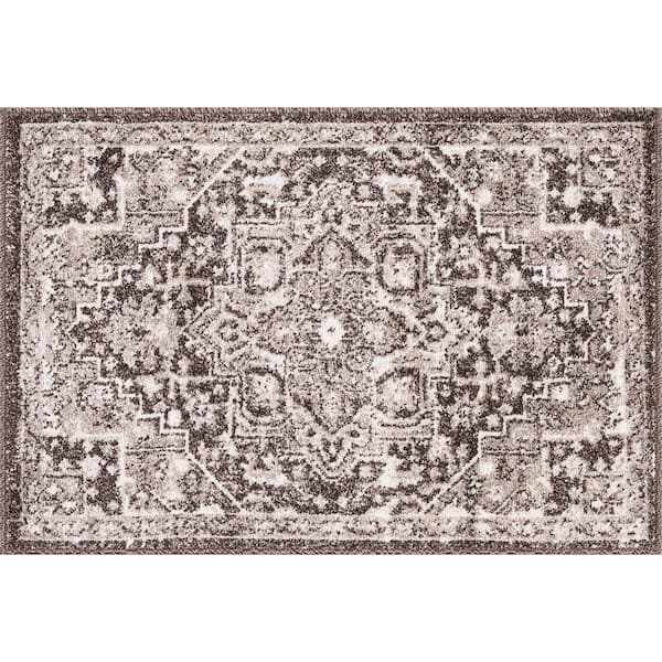 Tayse Rugs Magic Traditional Brown and Cream 2 ft. x 3 ft. Oriental ...