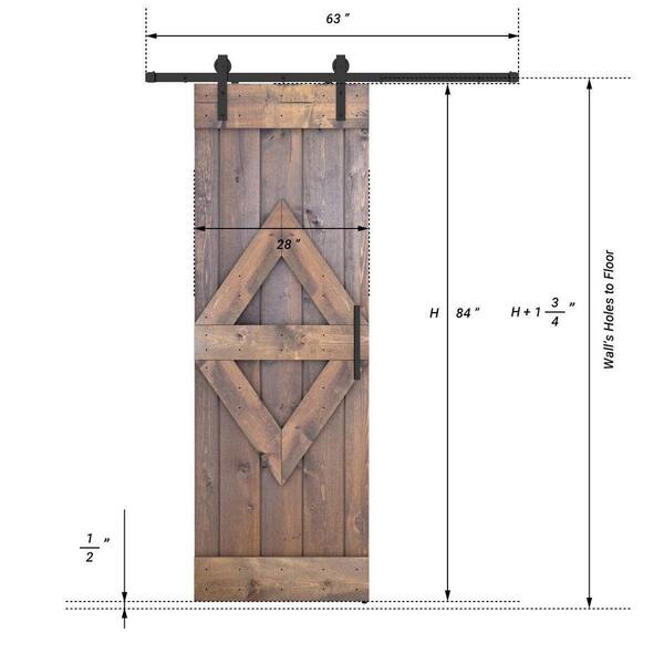 Dessliy Diamond Series 28 in. x 84 in. Fully Set Up Briar Smoke ...