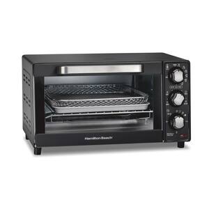 BLACK+DECKER 1150 W 4-Slice Black Stainless Steel Toaster Oven with ...