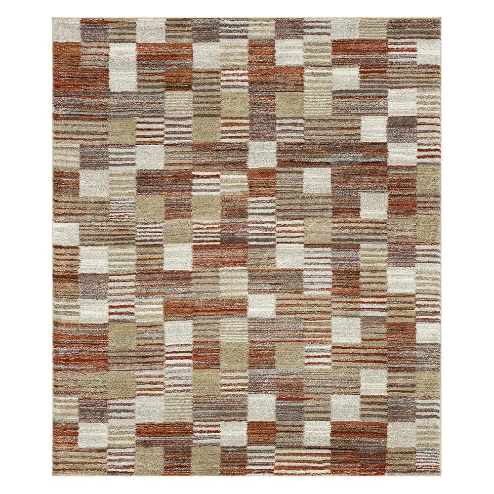 Home Decorators Collection Pernette Red/Beige 7 ft. 10 in. x 10 ft ...