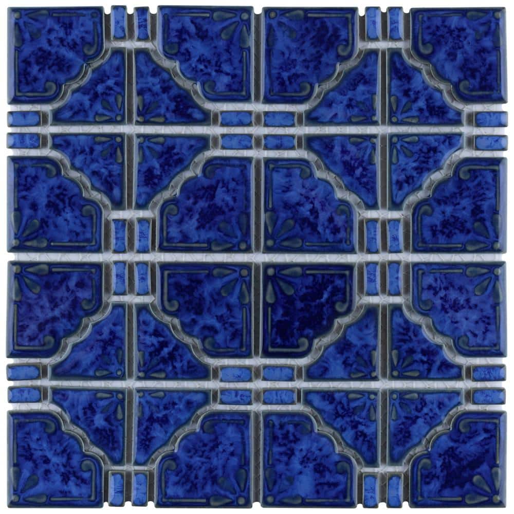 Reviews for Merola Tile Hudson Moonbeam Blue Cloud 12 in. x 12 in ...