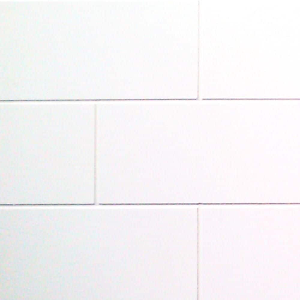 Symmetrix Symmetrix 0.090 in. x 4 ft. x 8 ft. White Subway Tile ...