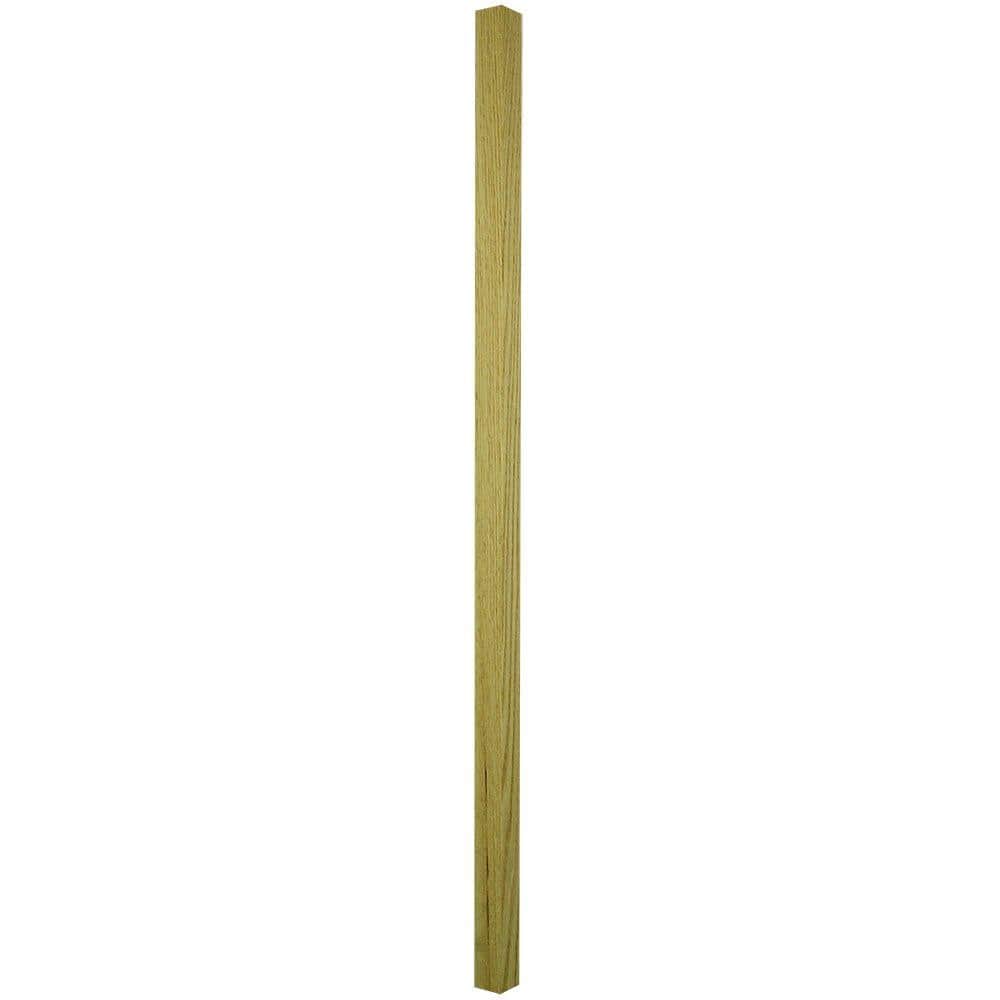 EVERMARK 36 in. x 1-1/4 in. Unfinished Oak Square Baluster 5060R-036 ...