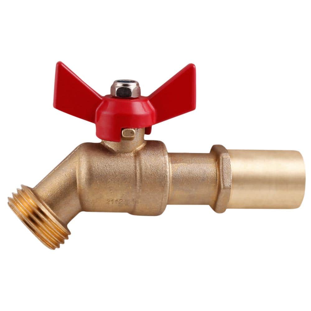 PLUMBFLEX 3/4 in. SWT/Press Brass Street boiler Drain Connection ESBD ...