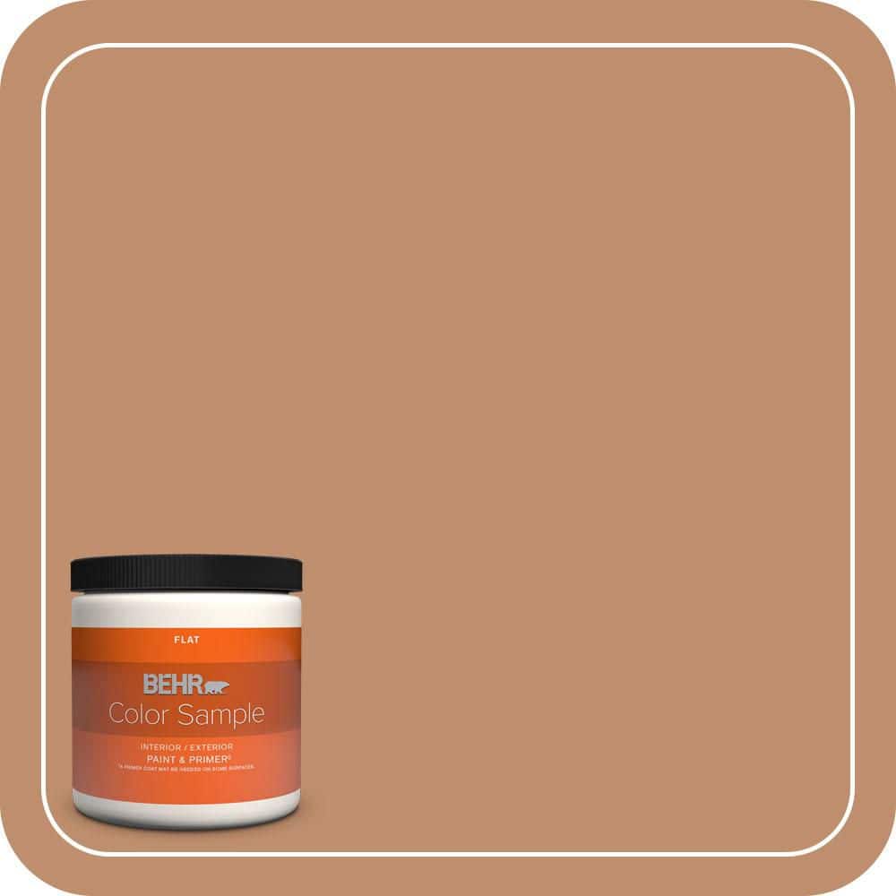BEHR PREMIUM PLUS 8 oz. #260F-5 Applesauce Cake Flat Interior/Exterior ...