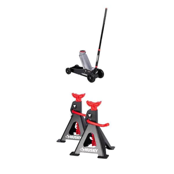 Husky 2 Ton Jack Stands and 2 Ton Off Road Jack Combo - The Home Depot