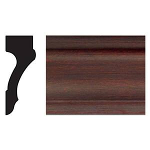 TRIMFINITY 13/16 in. x 2-1/4 in. x 96 in. Polystyrene Mahogany Casing ...