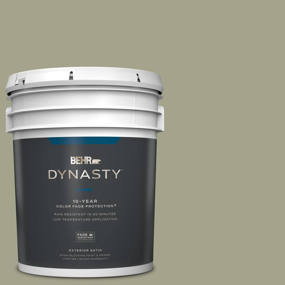 BEHR DYNASTY 5 gal. #400F-5 Promenade Satin Enamel Exterior Stain ...