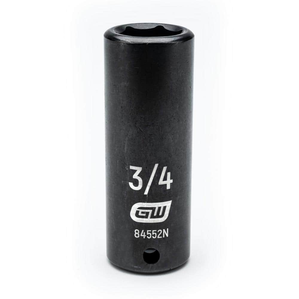 GEARWRENCH 1/2 in. Drive 6 Point SAE Deep Impact Socket 3/4 in. 84552N ...
