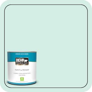 BEHR PREMIUM PLUS 1 gal. #490C-2 Adriatic Mist Semi-Gloss Enamel Low ...