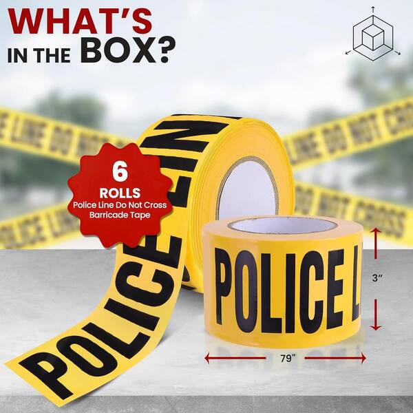 Safety Tape Yellow Caution Tape Roll 12 Rolls Caution Tape - 3" X ...