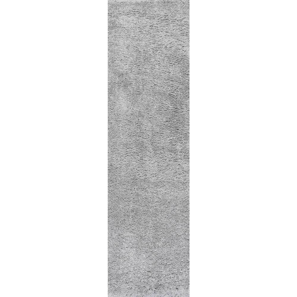 nuLOOM Kara Solid Shag Gray 2 ft. 8 in. x 6 ft. Runner Rug KKBX01B-2806 ...
