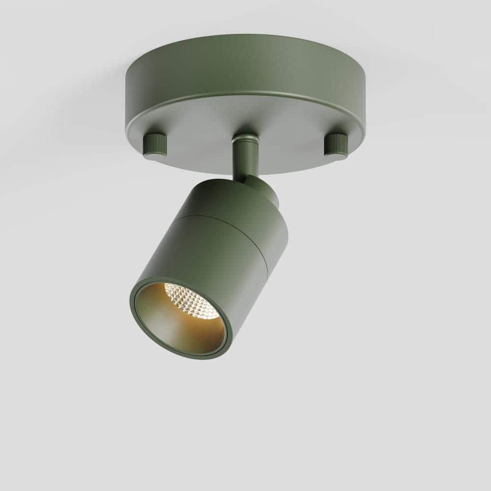 Vidalite Shura 1-Light Dark Olive Integrated LED Spotlight w/ Rotatable ...