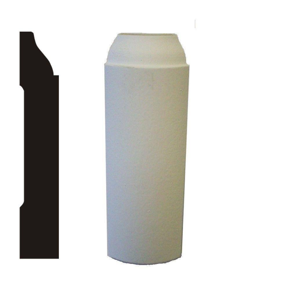 LWM 623 9/16 in. x 1-3/4 in. x 5-1/4 in. MDF Primed Radius Base Corner ...