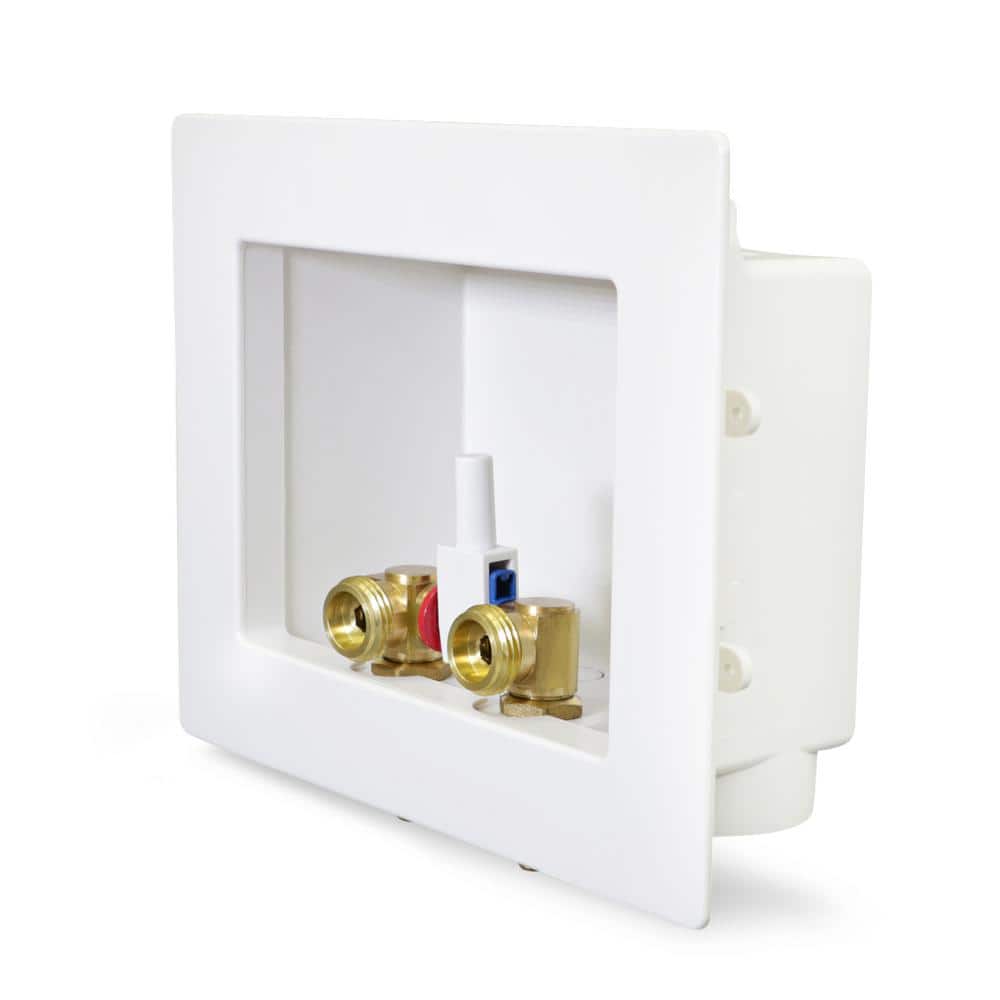 PLUMBFLEX 1/2 in. F1807 PEX Brass Valve Fittings in White ABS Plastic ...