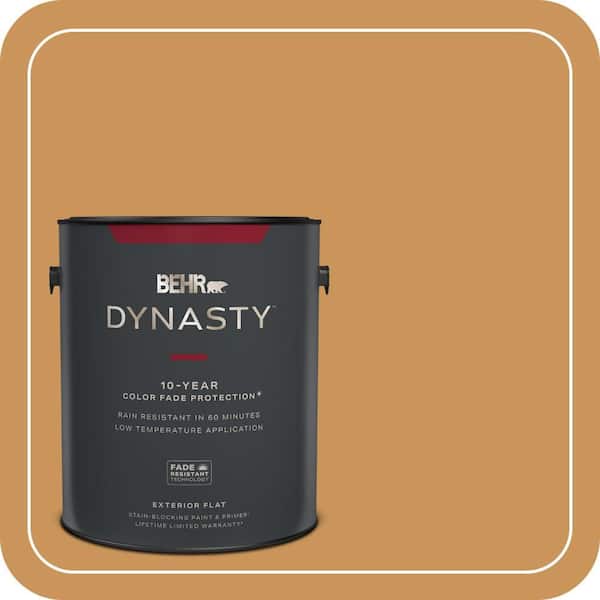 BEHR DYNASTY 1 gal. #M250-5 Burnt Pumpkin Flat Exterior Stain-Blocking ...