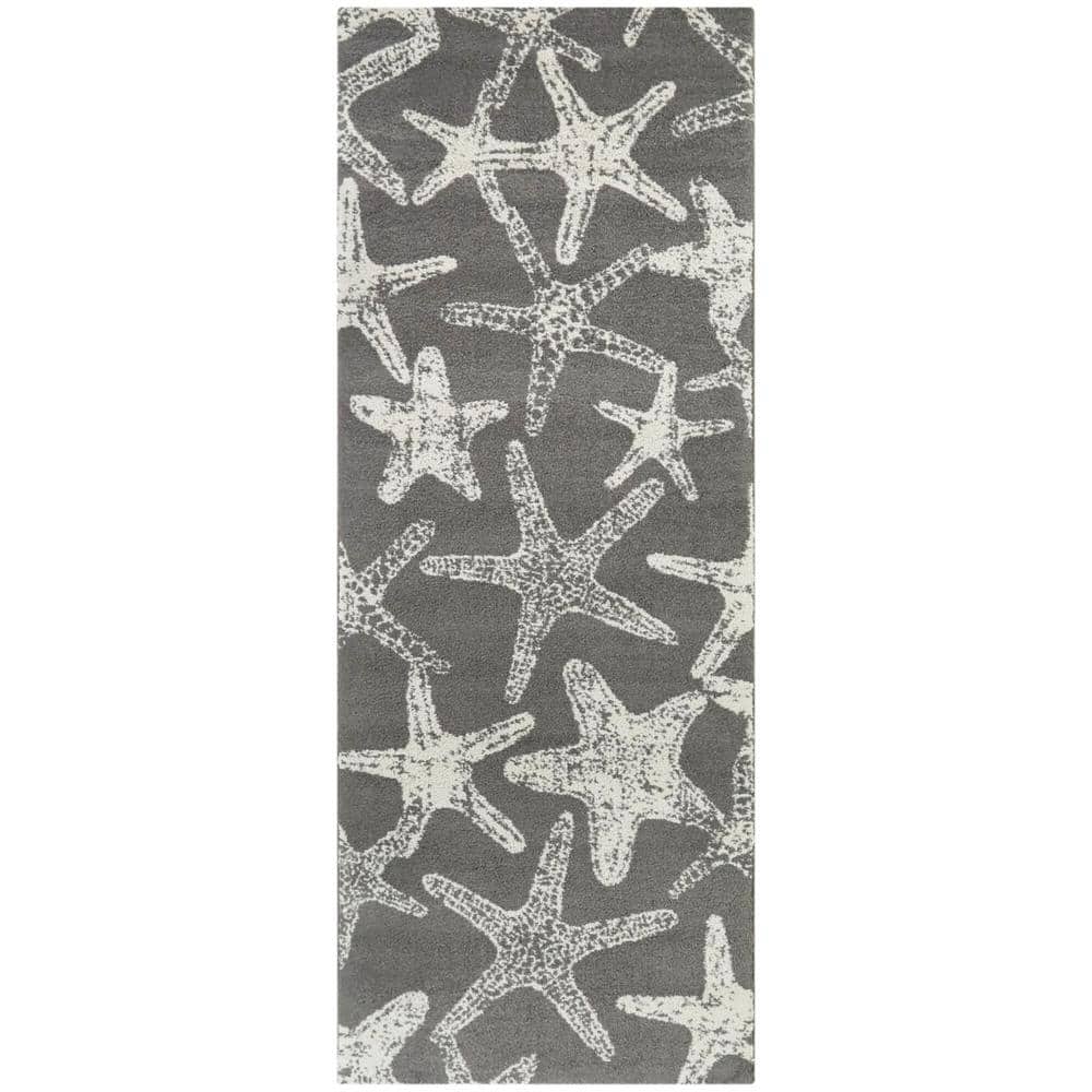 BALTA Leyton Grey 3 ft. x 7 ft. Starfish Runner Rug 3008285 - The Home ...