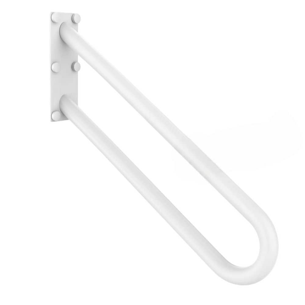 20 in. White Stainless Steel Handrail U Shaped Oil Rubbed Wall Mounted ...