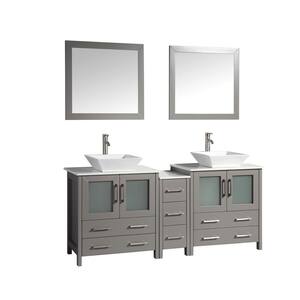 Vanity Art 36 in. W x 18 in. D x 36 in. H Bathroom Vanity in Espresso ...